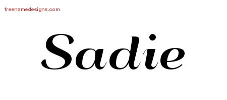 Art Deco Name Tattoo Designs Sadie Printable - Free Name Designs