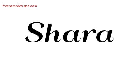 Art Deco Name Tattoo Designs Shara Printable - Free Name Designs