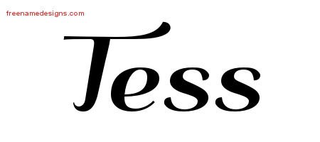 Art Deco Name Tattoo Designs Tess Printable - Free Name Designs