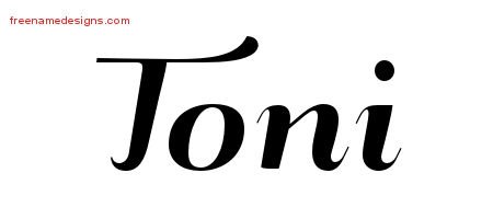 Art Deco Name Tattoo Designs Toni Printable - Free Name Designs