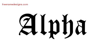 Blackletter Name Tattoo Designs Alpha Graphic Download - Free Name Designs