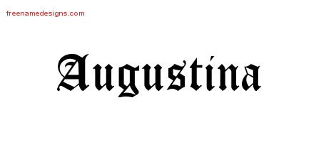 Blackletter Name Tattoo Designs Augustina Graphic Download - Free Name ...