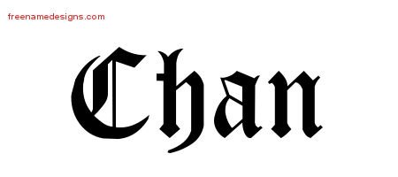 Blackletter Name Tattoo Designs Chan Graphic Download - Free Name Designs