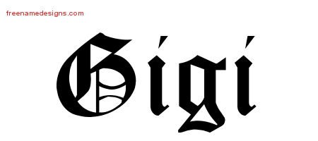 Blackletter Name Tattoo Designs Gigi Graphic Download - Free Name Designs