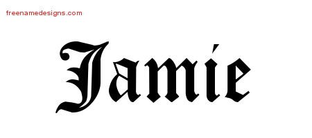 Blackletter Name Tattoo Designs Jamie Graphic Download - Free Name Designs