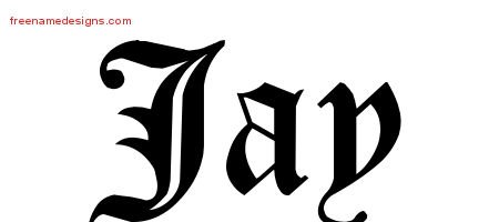 Blackletter Name Tattoo Designs Jay Graphic Download - Free Name Designs