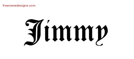 Blackletter Name Tattoo Designs Jimmy Graphic Download - Free Name Designs