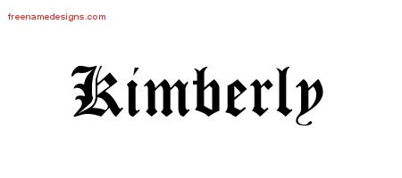 Blackletter Name Tattoo Designs Kimberly Graphic Download - Free Name ...