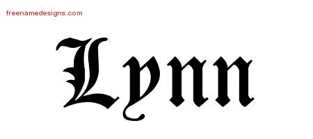 Blackletter Name Tattoo Designs Lynn Graphic Download - Free Name Designs