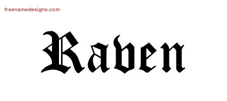 Blackletter Name Tattoo Designs Raven Graphic Download - Free Name Designs