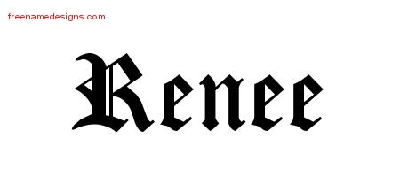 Blackletter Name Tattoo Designs Renee Graphic Download - Free Name Designs