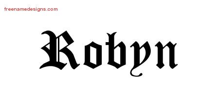 Blackletter Name Tattoo Designs Robyn Graphic Download - Free Name Designs