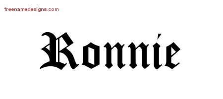 Blackletter Name Tattoo Designs Ronnie Graphic Download - Free Name Designs