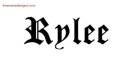 Blackletter Name Tattoo Designs Rylee Graphic Download - Free Name Designs