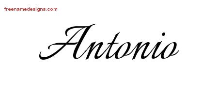 Calligraphic Name Tattoo Designs Antonio Download Free - Free Name Designs