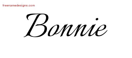 Calligraphic Name Tattoo Designs Bonnie Download Free - Free Name Designs