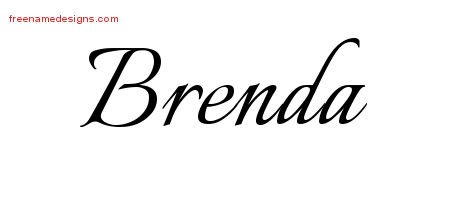 Calligraphic Name Tattoo Designs Brenda Download Free - Free Name Designs