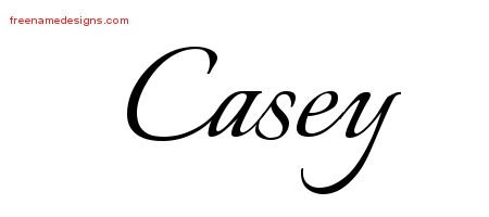Calligraphic Name Tattoo Designs Casey Download Free - Free Name Designs