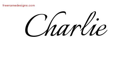Calligraphic Name Tattoo Designs Charlie Download Free - Free Name Designs