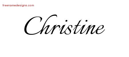 Christine Name Tattoo