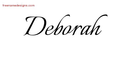 Calligraphic Name Tattoo Designs Deborah Download Free - Free Name Designs