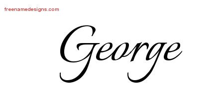 Calligraphic Name Tattoo Designs George Download Free - Free Name Designs