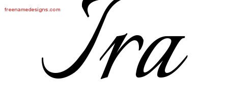 Calligraphic Name Tattoo Designs Ira Download Free - Free Name Designs