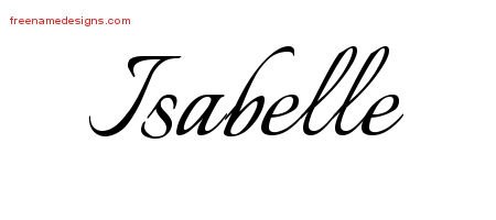 Calligraphic Name Tattoo Designs Isabelle Download Free - Free Name Designs