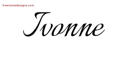 Calligraphic Name Tattoo Designs Ivonne Download Free - Free Name Designs