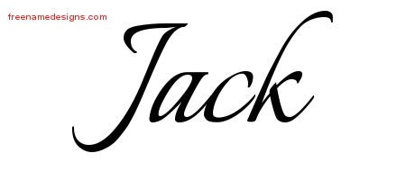 Calligraphic Name Tattoo Designs Jack Download Free - Free Name Designs