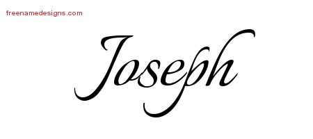 Calligraphic Name Tattoo Designs Joseph Download Free - Free Name Designs