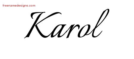 Calligraphic Name Tattoo Designs Karol Download Free - Free Name Designs