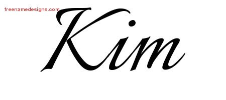 Calligraphic Name Tattoo Designs Kim Download Free - Free Name Designs