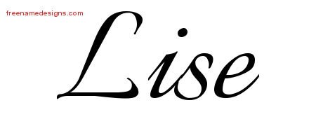 Calligraphic Name Tattoo Designs Lise Download Free - Free Name Designs