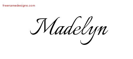 Calligraphic Name Tattoo Designs Madelyn Download Free - Free Name Designs