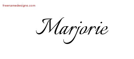 Calligraphic Name Tattoo Designs Marjorie Download Free - Free Name Designs