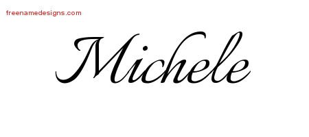 Calligraphic Name Tattoo Designs Michele Download Free - Free Name Designs