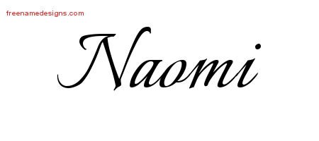 Calligraphic Name Tattoo Designs Naomi Download Free - Free Name Designs