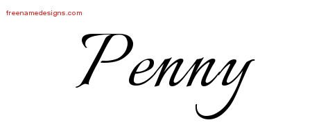 Calligraphic Name Tattoo Designs Penny Download Free - Free Name Designs