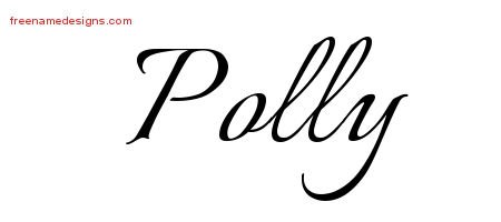 Calligraphic Name Tattoo Designs Polly Download Free - Free Name Designs