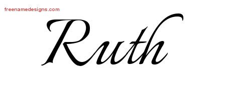 Calligraphic Name Tattoo Designs Ruth Download Free - Free Name Designs