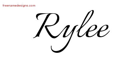 Calligraphic Name Tattoo Designs Rylee Download Free - Free Name Designs