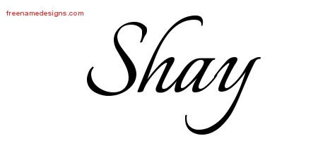 Calligraphic Name Tattoo Designs Shay Download Free - Free Name Designs