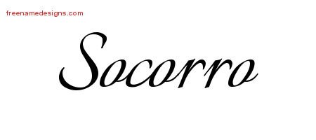 Calligraphic Name Tattoo Designs Socorro Download Free - Free Name Designs