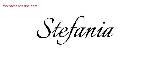 Calligraphic Name Tattoo Designs Stefania Download Free - Free Name Designs