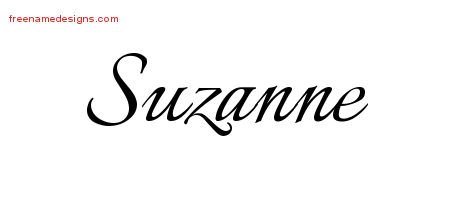 Calligraphic Name Tattoo Designs Suzanne Download Free - Free Name Designs