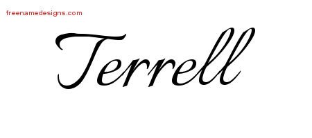 Calligraphic Name Tattoo Designs Terrell Download Free - Free Name Designs