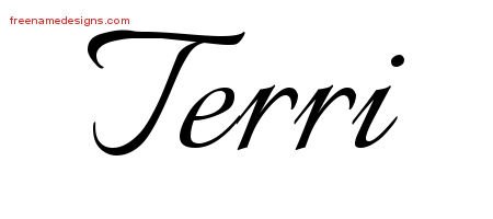 Calligraphic Name Tattoo Designs Terri Download Free - Free Name Designs