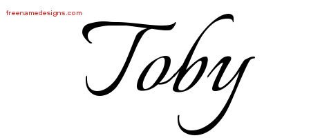 Calligraphic Name Tattoo Designs Toby Download Free - Free Name Designs