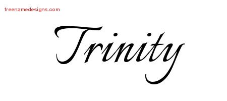 Calligraphic Name Tattoo Designs Trinity Download Free - Free Name Designs